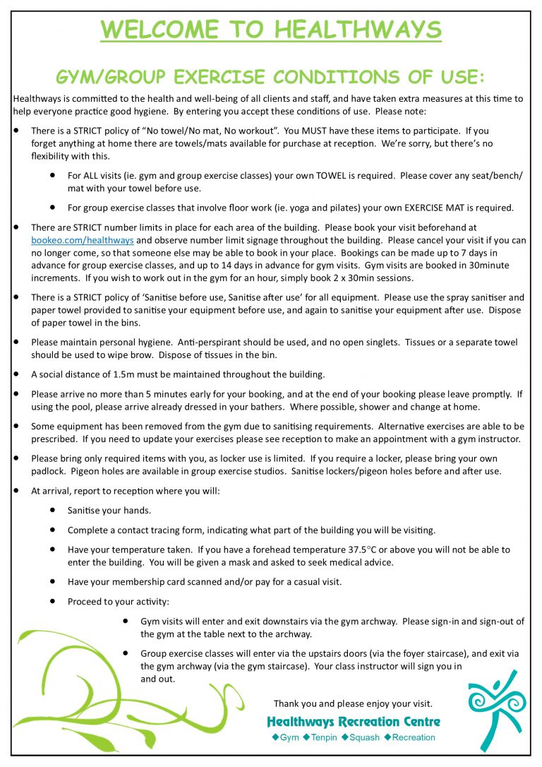 About the Gym | Healthways Recreation Centre