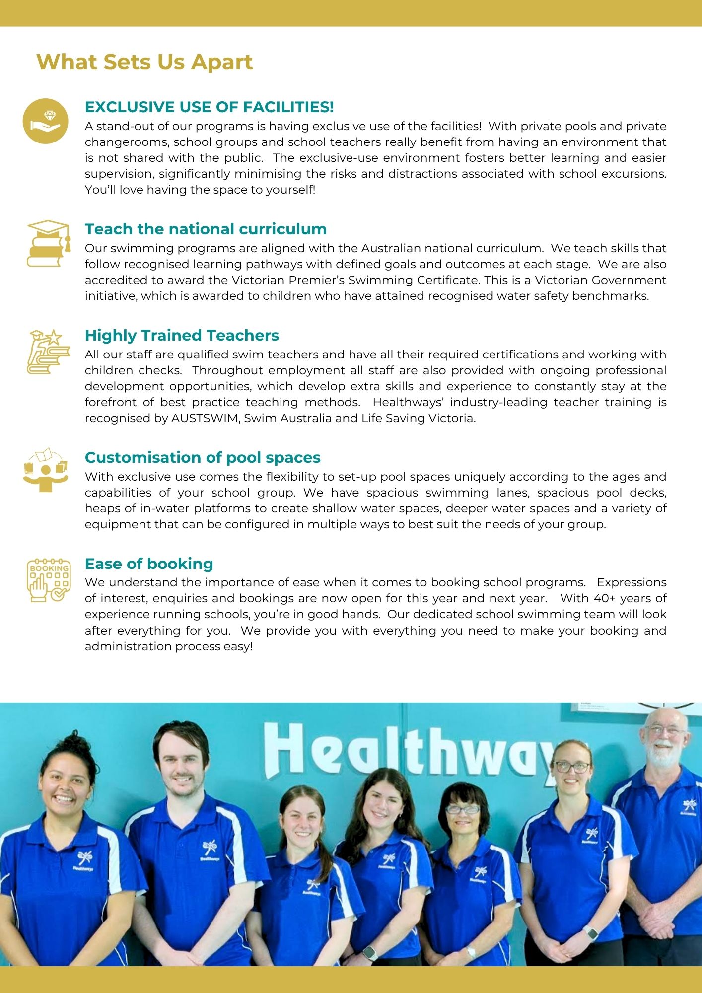 School Swimming Programs | Healthways Recreation Centre